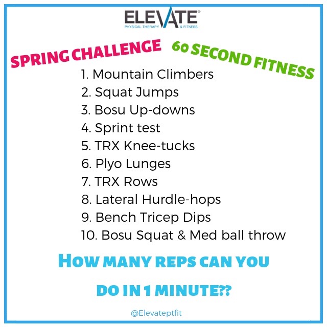 ELEVATE SPRING CHALLENGE – Elevate Physical Therapy & Fitness